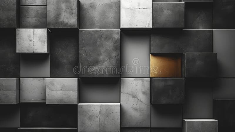Abstract Geometric Background. Geometry Pattern with Concrete Cube ...