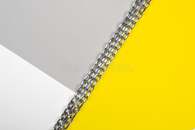 Abstract Geometric Background of Gray White and Yellow Paper Separated ...