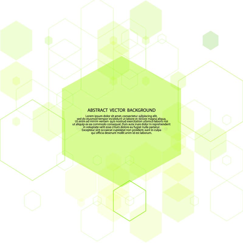 Abstract Geometric Background with Green Hexagon or Hexagonal Shapes ...