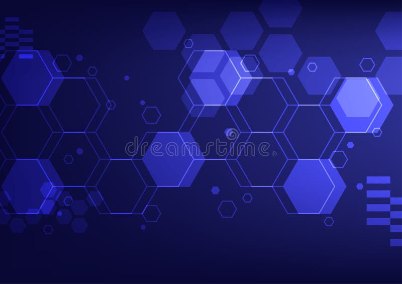 Hexagon Science Technology Geometric Abstract Background Design Innovation Concept Vector Stock ...