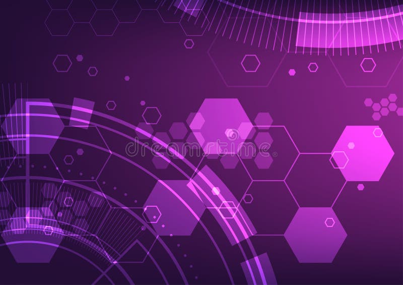 Hexagon Science Technology Geometric Abstract Background Design Innovation Concept Vector Stock ...