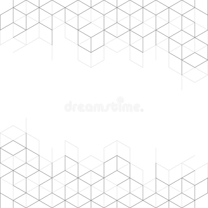 Abstract Geometric Background with Isometric Blocks, Polygon Shape ...
