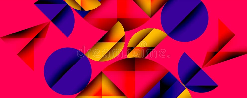 Abstract Geometric Background with Layered Gradient Shapes Forming ...