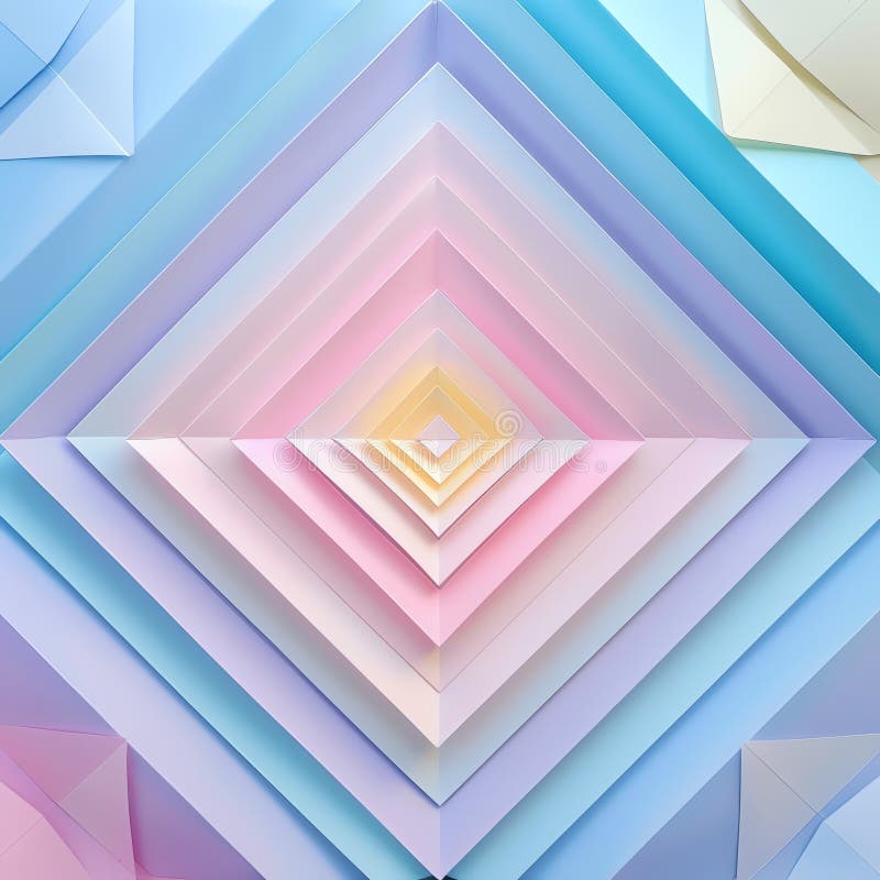 Abstract Geometric Background with Layered Pastel-colored Paper Sheets ...