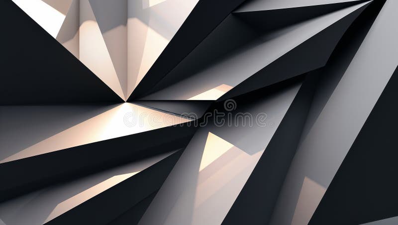 Abstract Geometric Background with Light Creating Dynamic Shadows Stock ...
