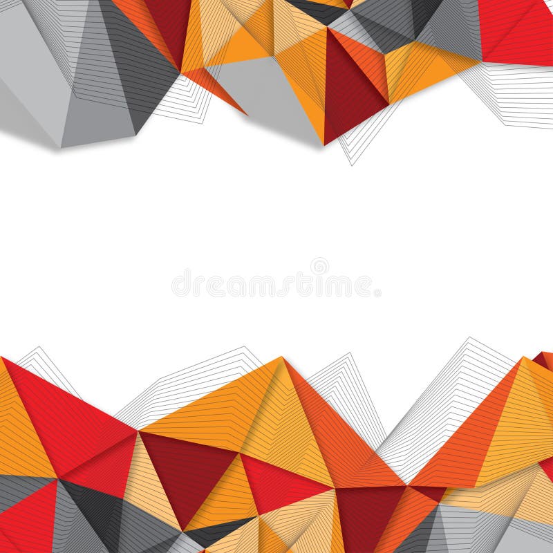 Abstract Geometric Background with Line and Triangles Stock Vector ...