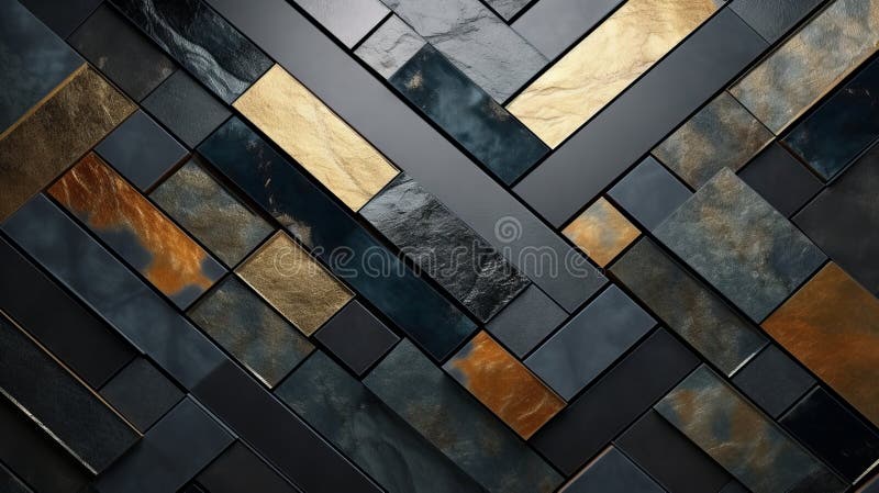 Abstract Geometric Background with Marble Mosaic Inlay AI Generated ...
