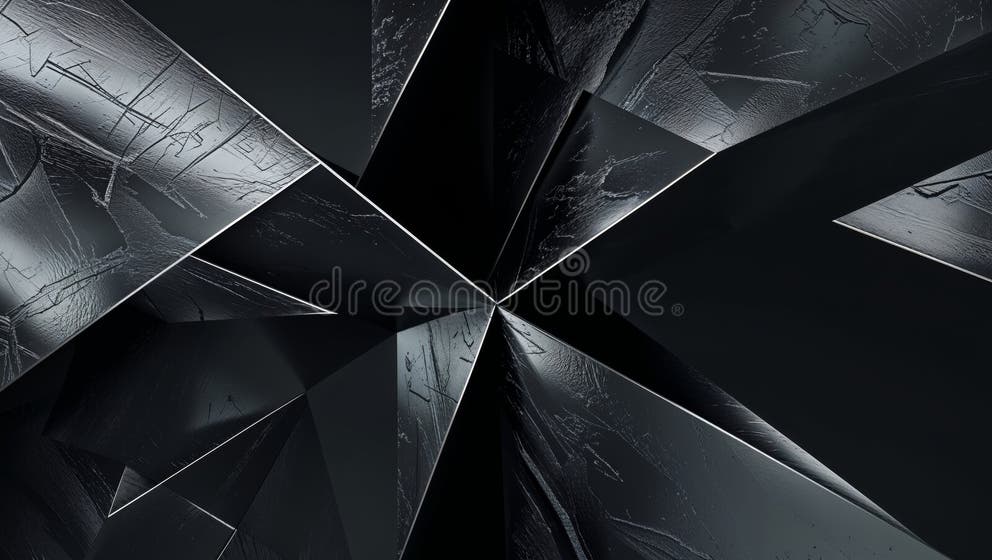 Abstract Geometric Background with Metallic Textures and Overlapping ...