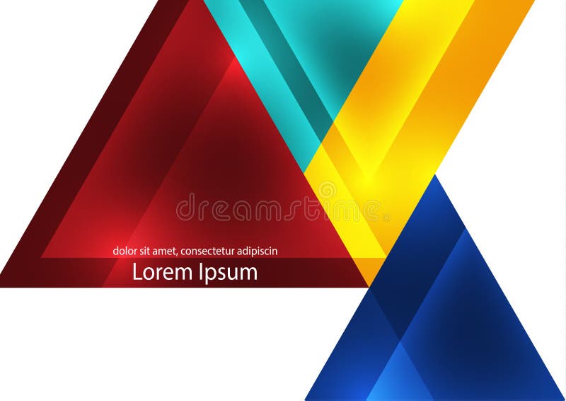 Abstract Geometric Background. Modern Overlapping Triangles. Bright ...
