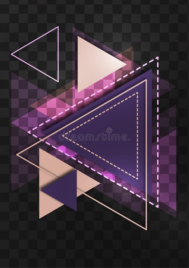 Abstract Geometric Background. Modern Overlapping Triangles. Template ...