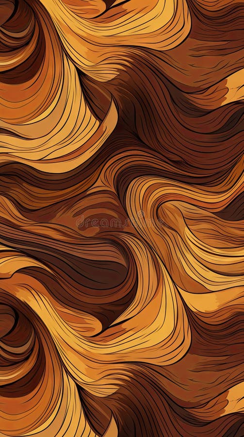 Abstract Geometric Background, Modern Wallpaper with Brown Forms, AI ...