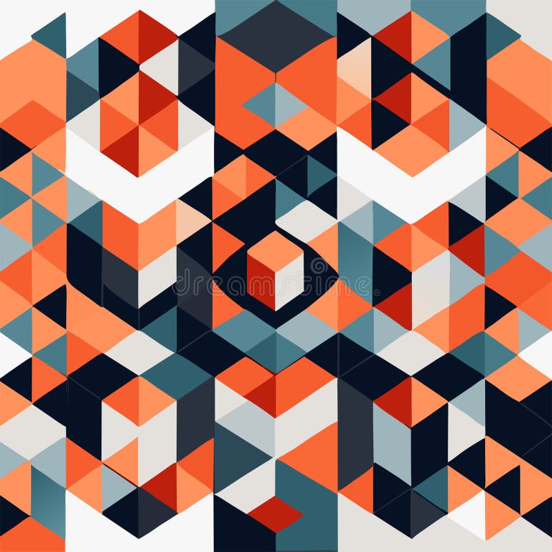 Abstract Geometric Background. Mosaic Pattern with Overlapping ...