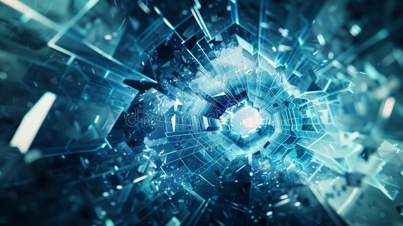 Abstract Geometric Background with Neon Light, Cosmic Structure ...