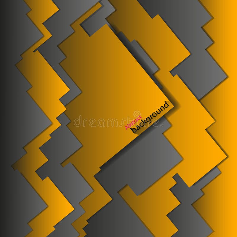 Abstract Geometric Background Orange-black Stock Vector - Illustration ...