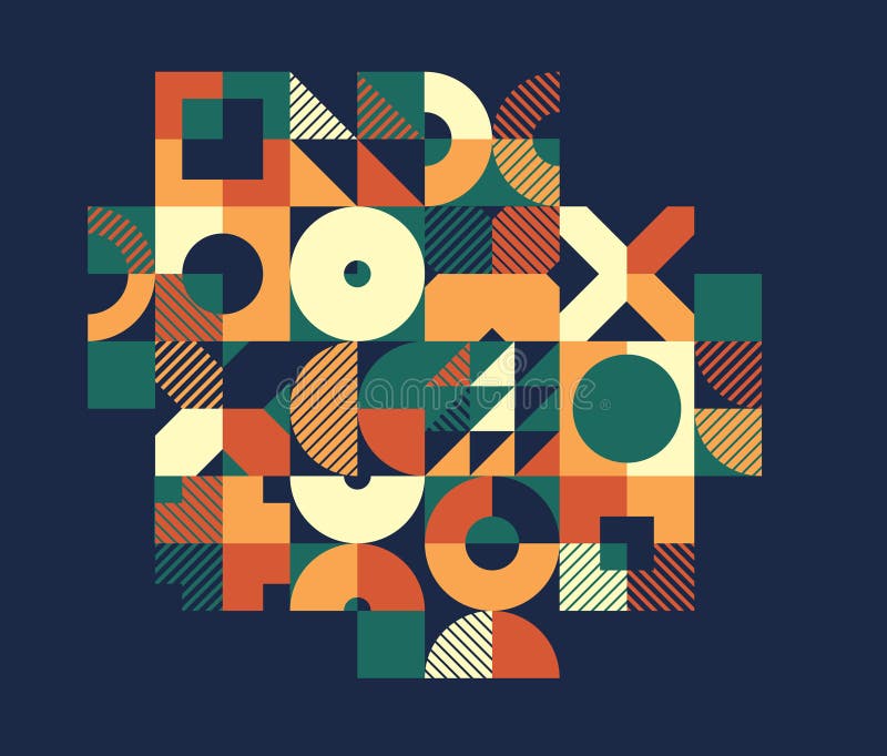 Abstract Geometric Background Over Dark, Modular Tiling Ceramic Colored ...