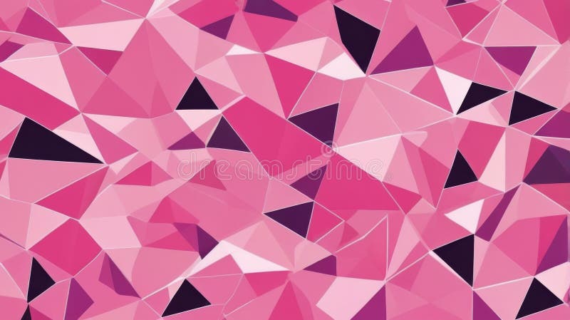 An Abstract Geometric Background with Overlapping Pink Triangles Stock ...