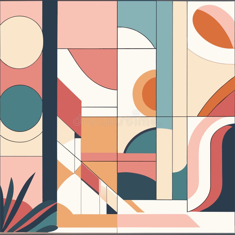 Overlapping Shapes for Background. Stock Vector - Illustration of floor ...