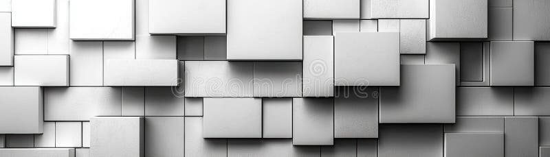 Abstract Geometric Background with Overlapping White and Grey 3D ...