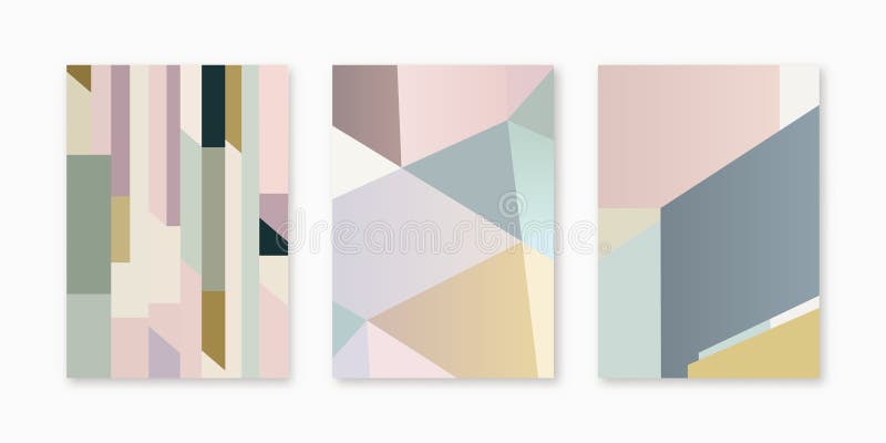 Abstract Geometric Background in Pastel Colors Stock Vector ...