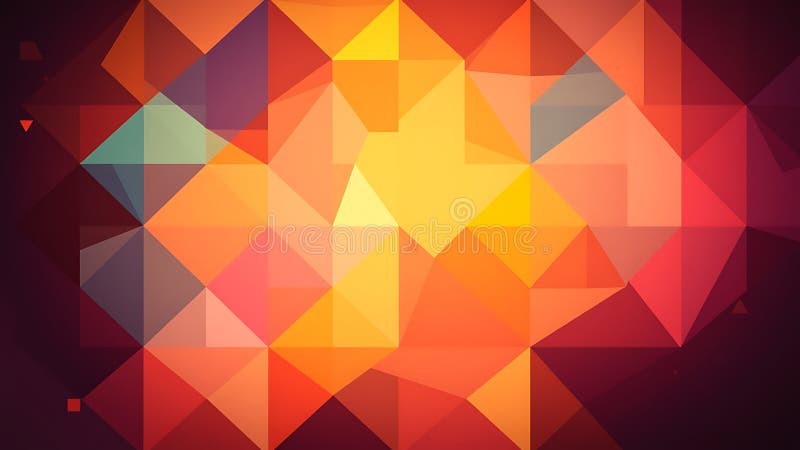 Abstract Geometric Background with Pastel Colors and Triangular ...