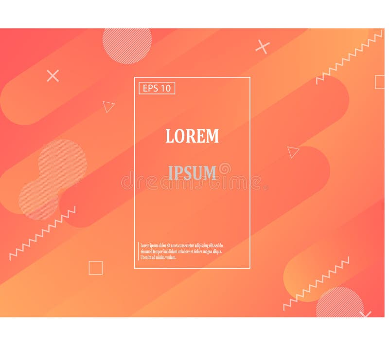 Abstract Geometric Peach-yellow Background.Gradient Shapes Composition ...