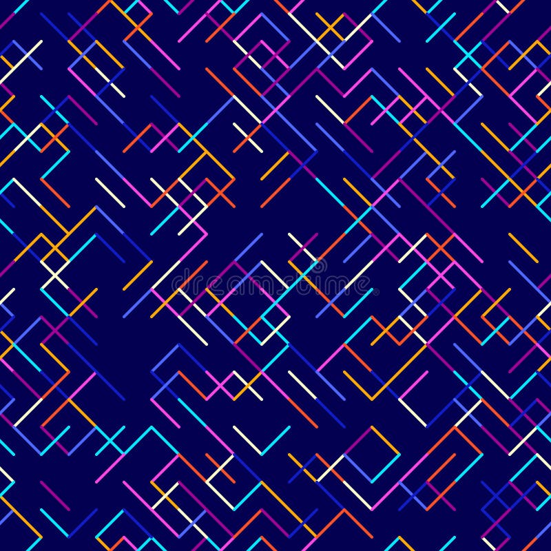 Abstract Geometric Background, Random Colored Sticks. Seamless Pattern ...