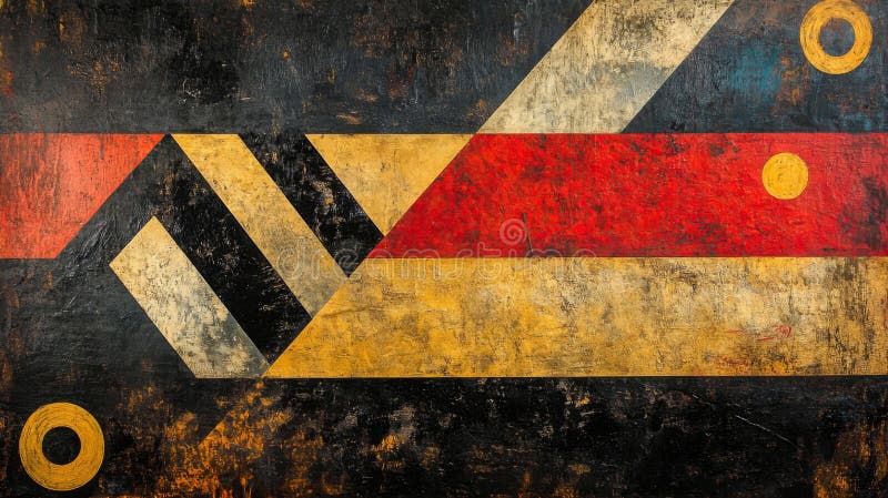 Abstract Geometric Background with Red Black and Gold Stock ...