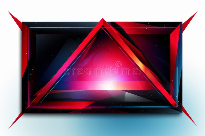 Abstract Geometric Background with Red and Blue Triangles Stock ...