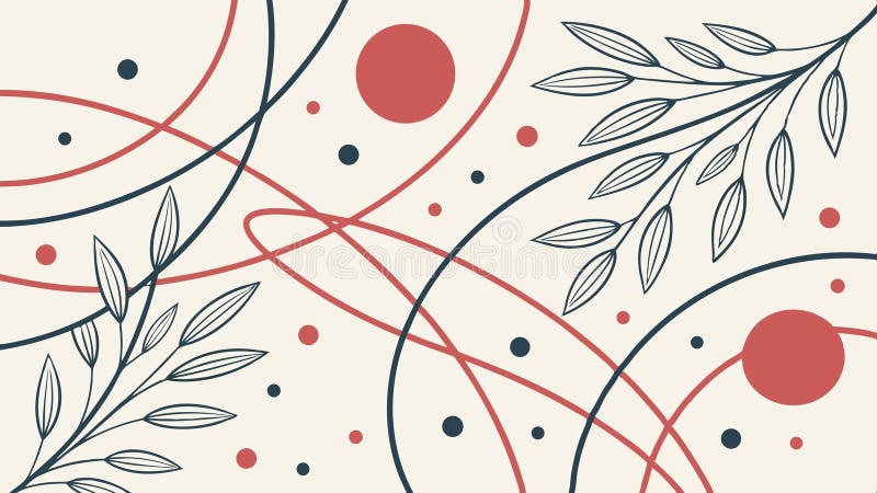 Abstract Geometric Background with Red and Grey Dots and Lines Vector ...