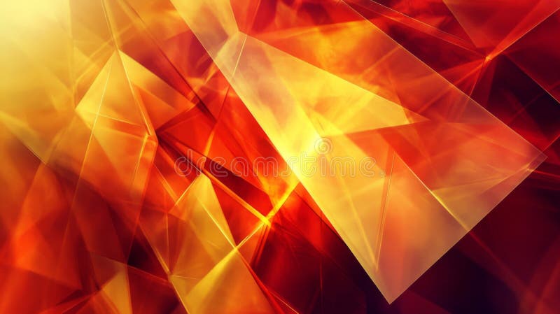 Abstract Geometric Background with Red Orange and Yellow Polygons Stock ...