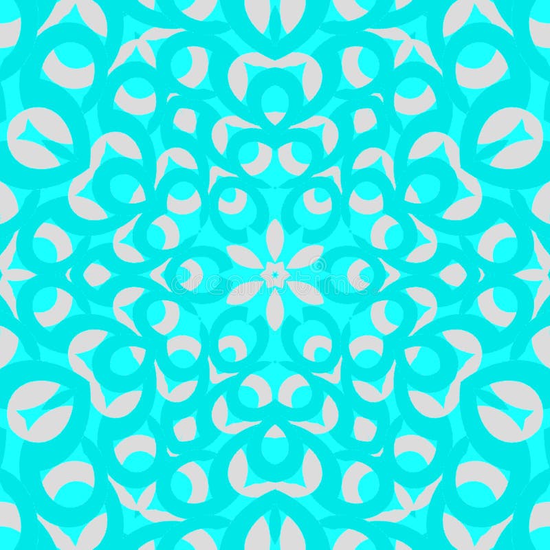 Regular Oval Pattern Turquoise Light Gray Stock Illustration ...