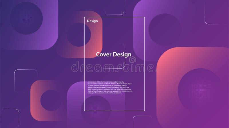 Abstract Geometric Background with Rounded Squares. Modern Template for ...