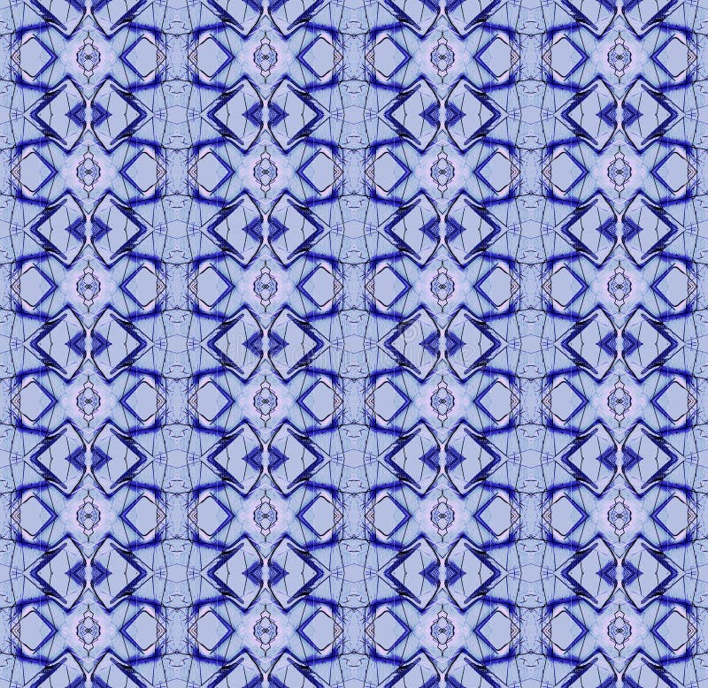 Seamless Regular Diamond Pattern in Blue Shades Stock Illustration ...