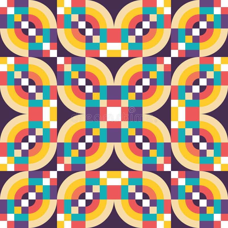 Abstract Geometric Background. Seamless Pattern Design. Mosaic ...