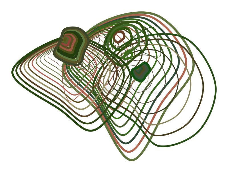 Abstract Geometric Background with Shape of Path Lines Pattern. Drawing ...