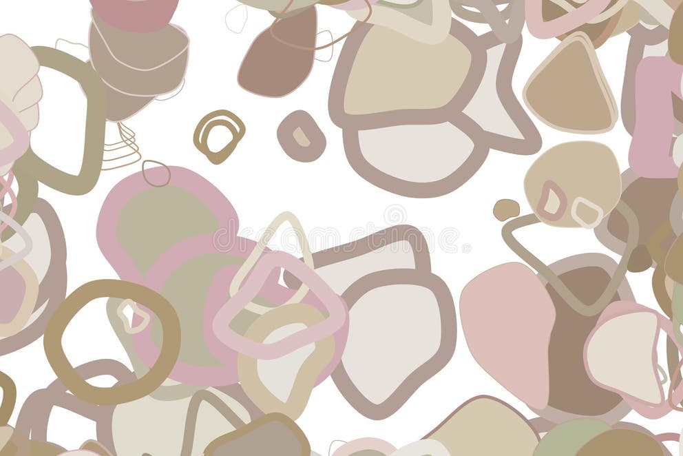 Abstract Geometric Background with Shape of Random Rounded Shapes ...