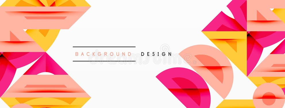 Abstract Geometric Background with Shapes, Featuring Circular and Rounded Elements. Bold ...