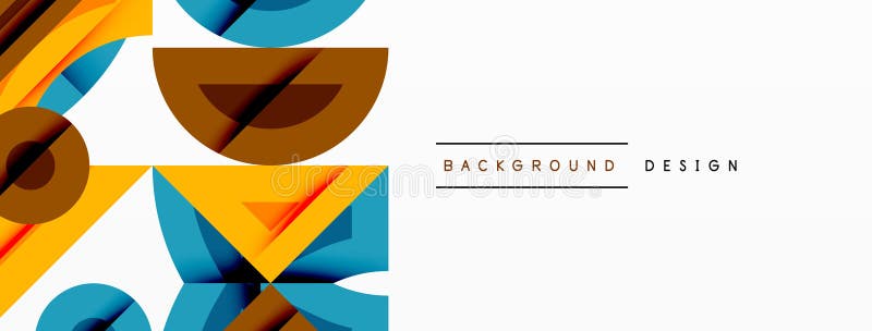 Abstract Geometric Background Shapes Forming a Modern, Symmetrical ...