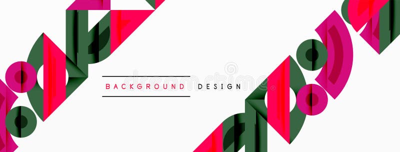 Abstract Geometric Background Shapes Forming a Modern, Symmetrical ...