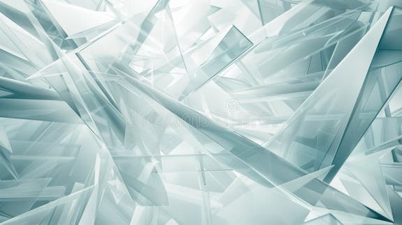 Abstract Geometric Background with Sharp, Angular Shapes in a Cool Blue ...