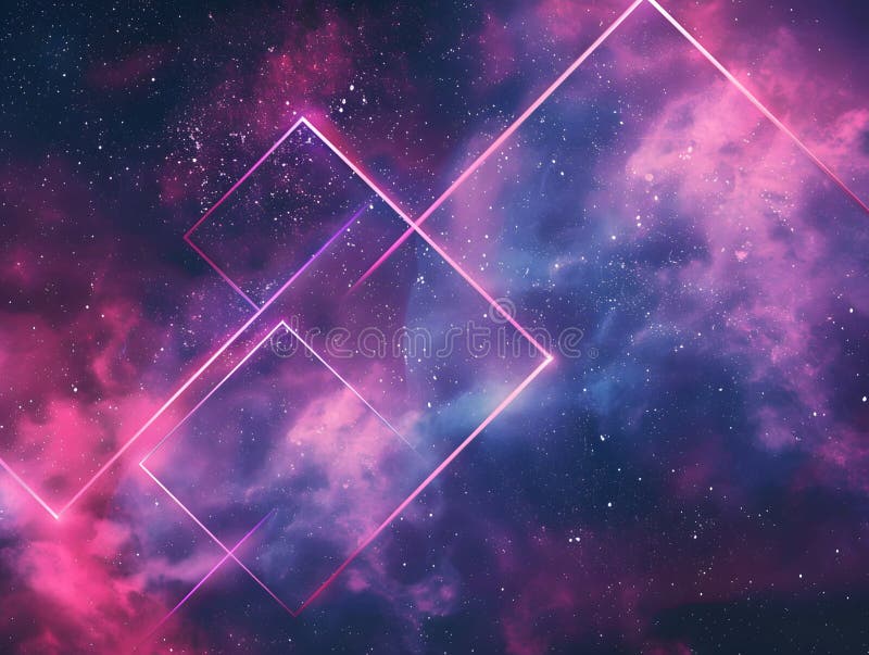 Abstract Geometric Background - Space Galaxy Design Stock Illustration ...