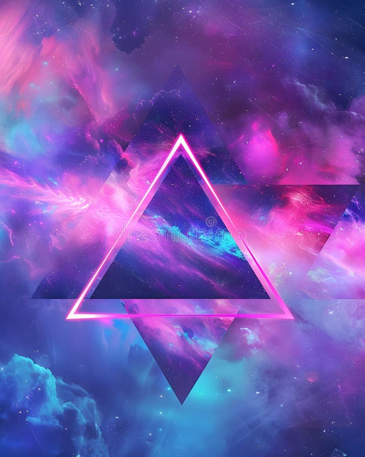 Abstract Geometric Background - Space Galaxy Design Stock Illustration ...