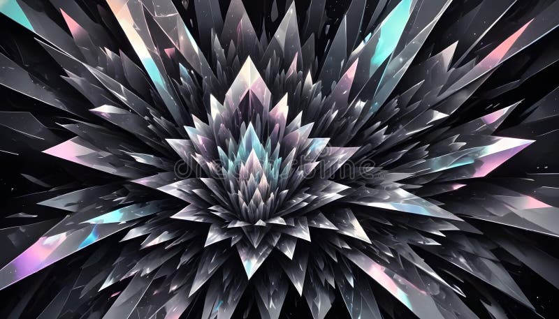 Abstract Geometric Background with a Spiky, Multi-colored Pattern ...