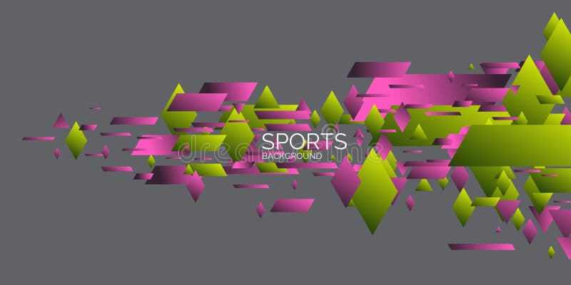 Abstract Geometric Background. Sports Poster with Geometric Figures ...