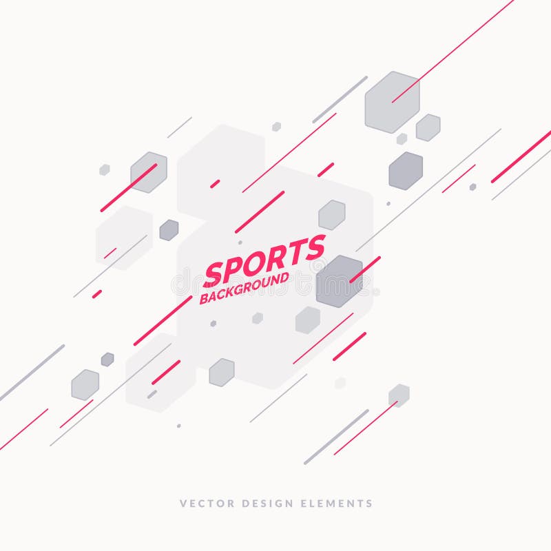 Abstract Geometric Background. Sports Poster with the Flat Figures ...