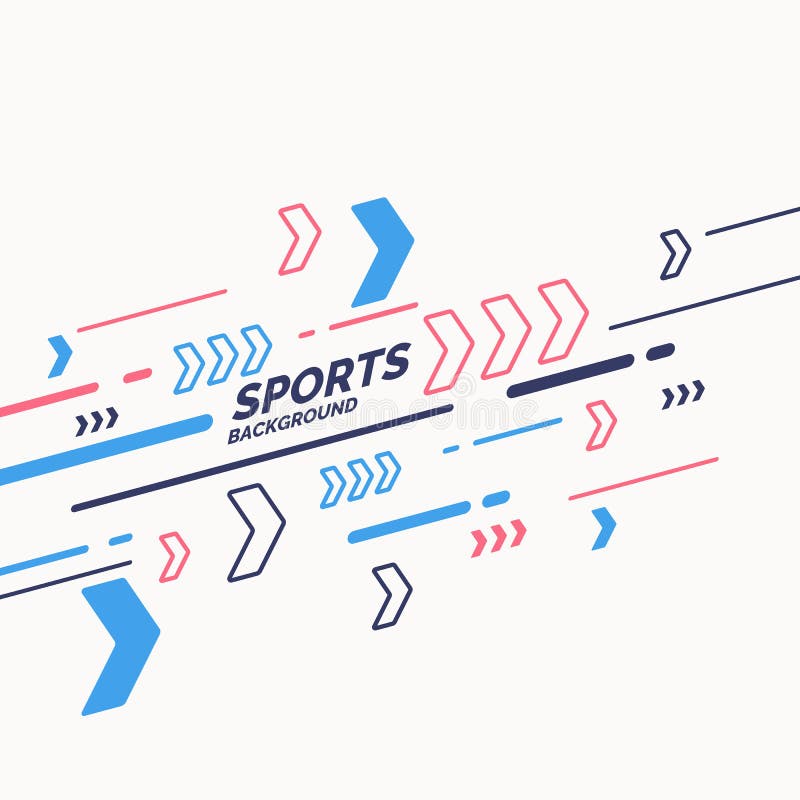 Abstract Geometric Background. Sports Poster with the Flat Figures ...