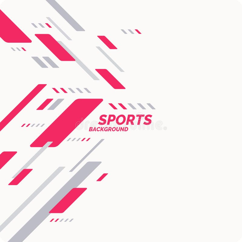 Abstract Geometric Background. Sports Poster with the Flat Figures ...