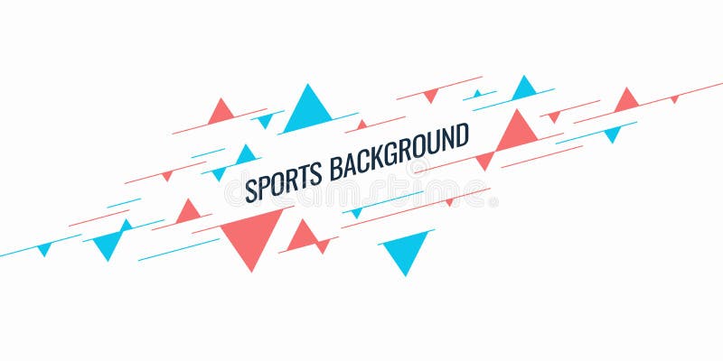 Abstract Geometric Background. Sports Poster with the Flat Figures ...