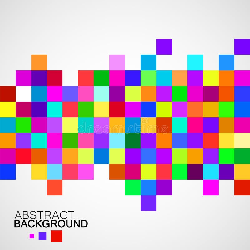 Abstract Geometric Background of Squares. Colorful Mosaic Design Stock ...