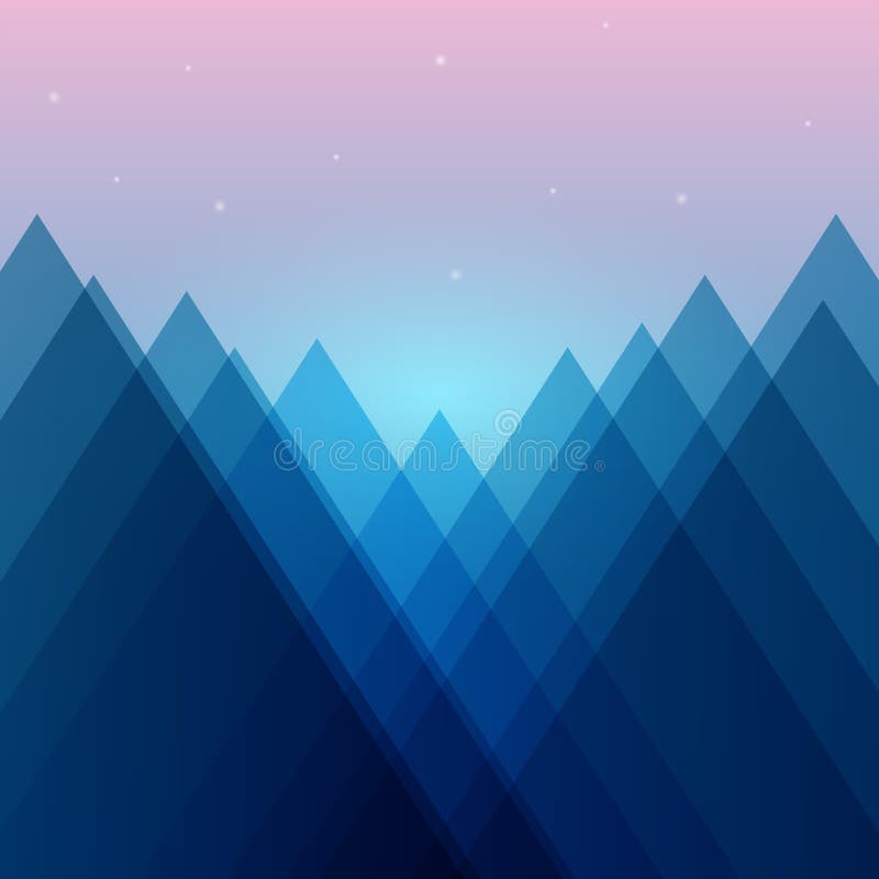 Mountain Shape Geometric Transparent Background Stock Illustrations ...